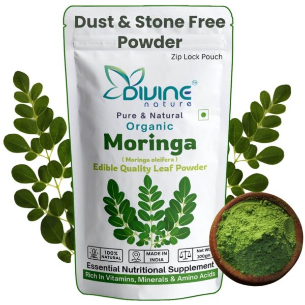 Divine Nature Organic Moringa Leaves Powder | Herbal Supplement | Good ...